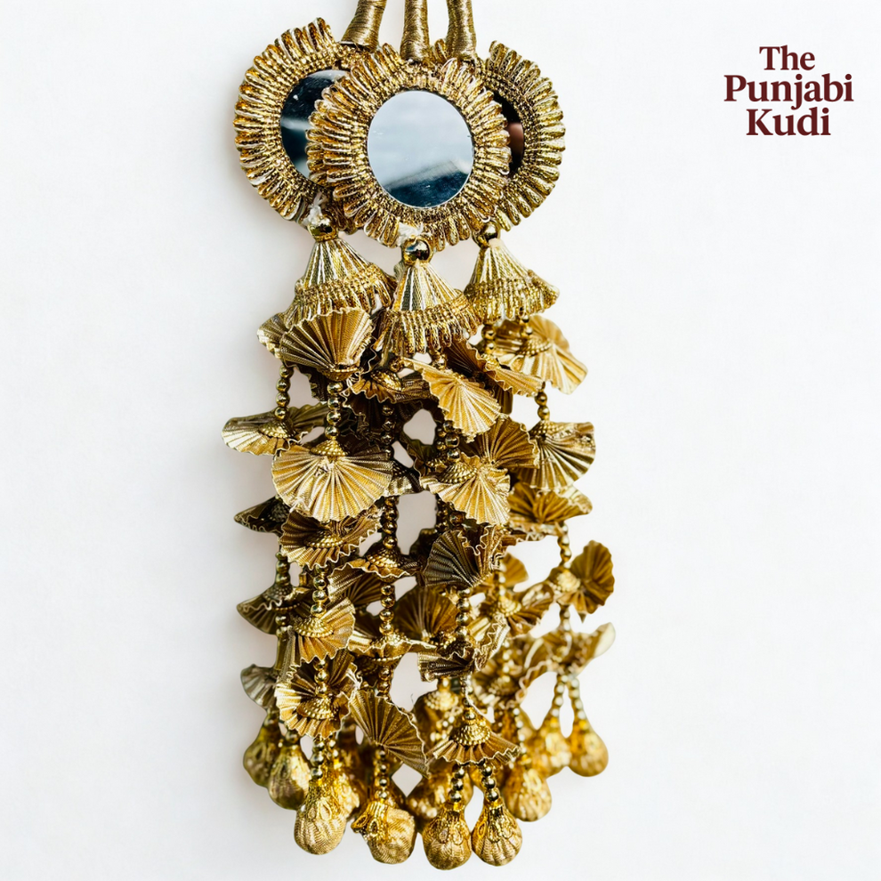 Golden Mirror Gota Patti Punjabi Paranda | The Punjabi Kudi